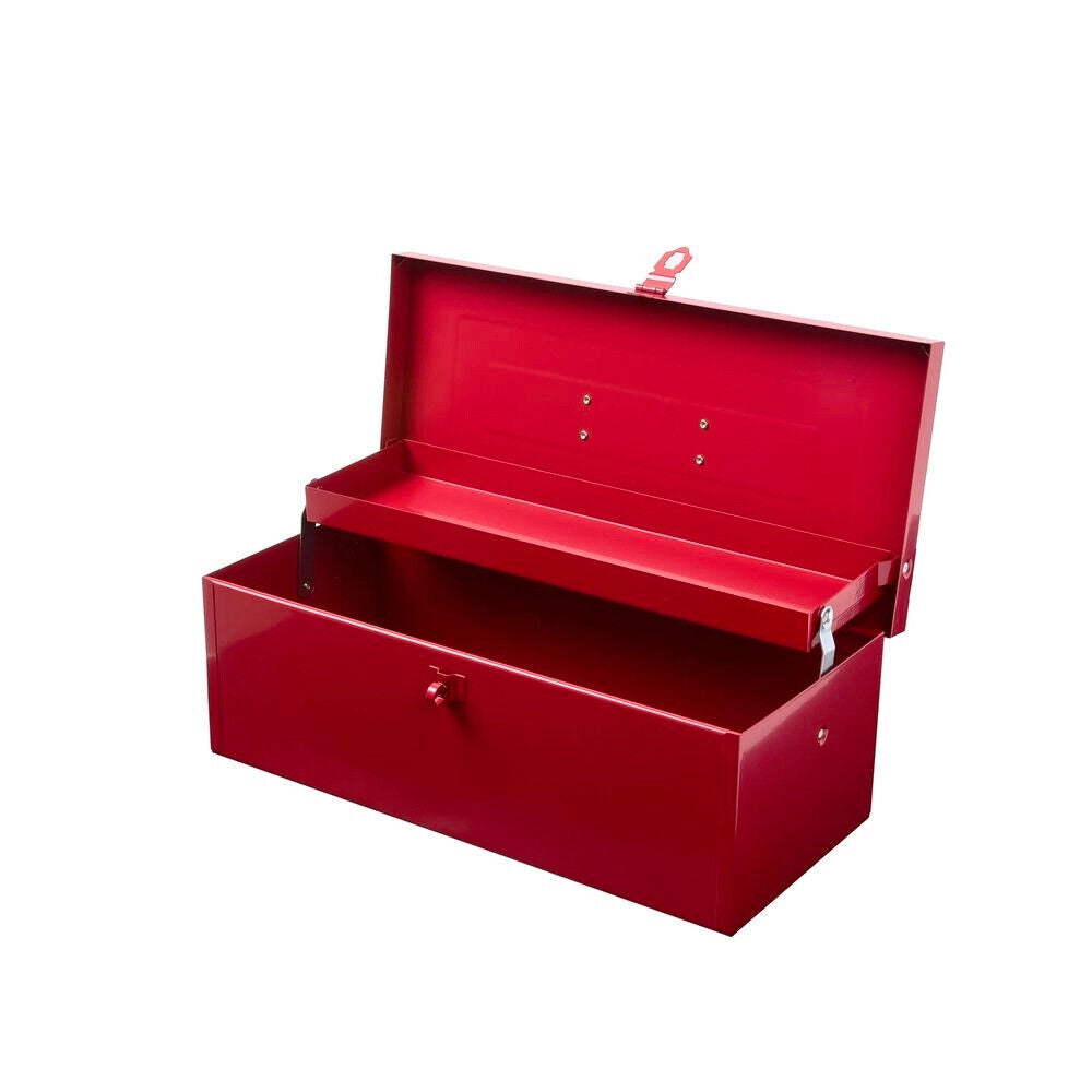 460*205*175mm METAL TOOL BOX Toolbox Handyman Container Hand Storage ...