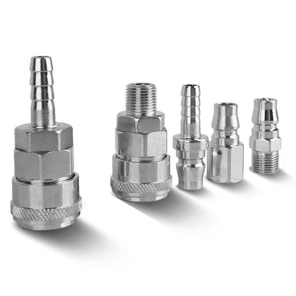 5PC Air Hose Fittings Kit Coupler Compressor Nitto Style Connector Air ...