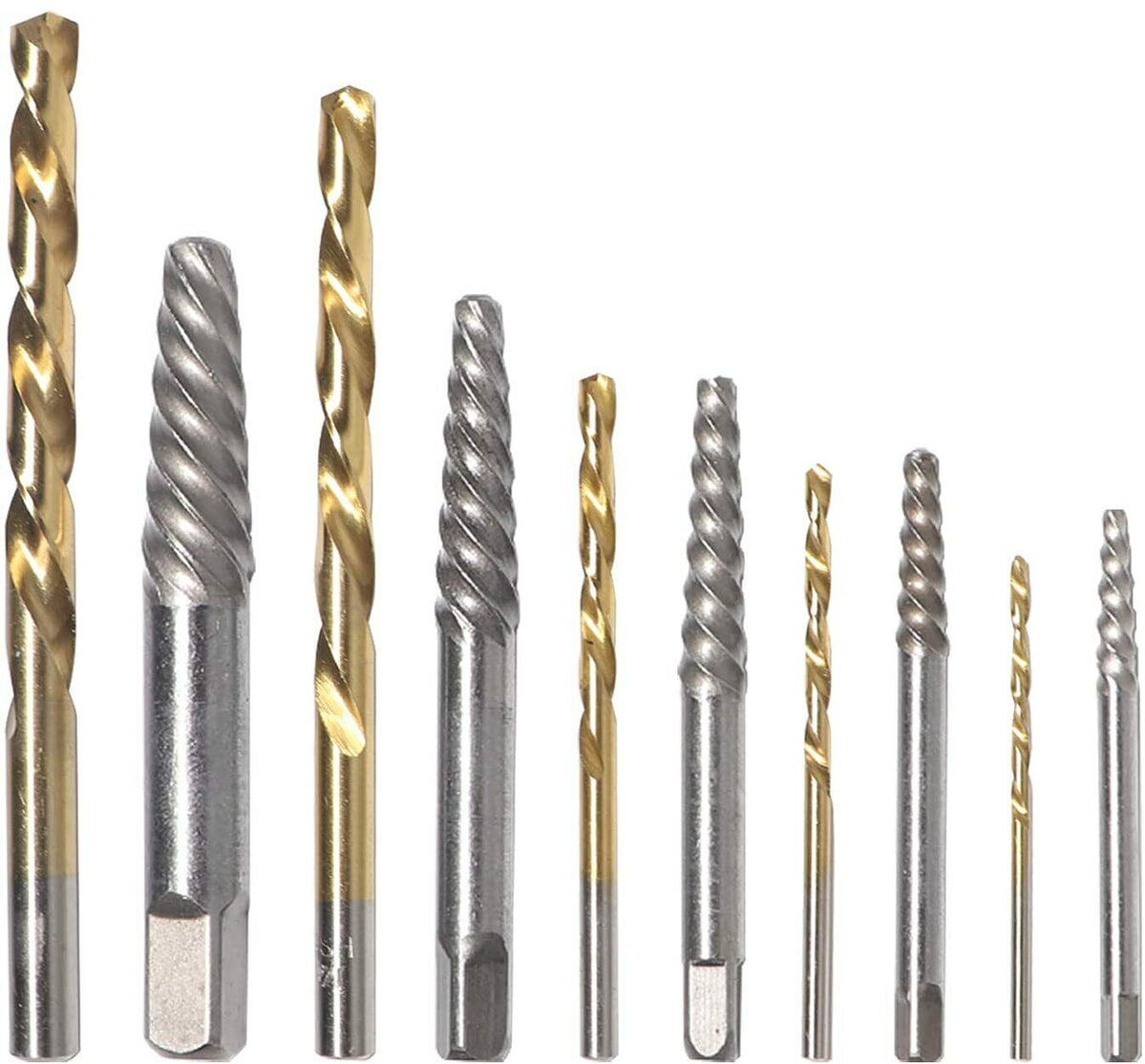 Screw Extractor Set Drill Bits Easy Ezy Out Broken Damaged Bolt Bit ...