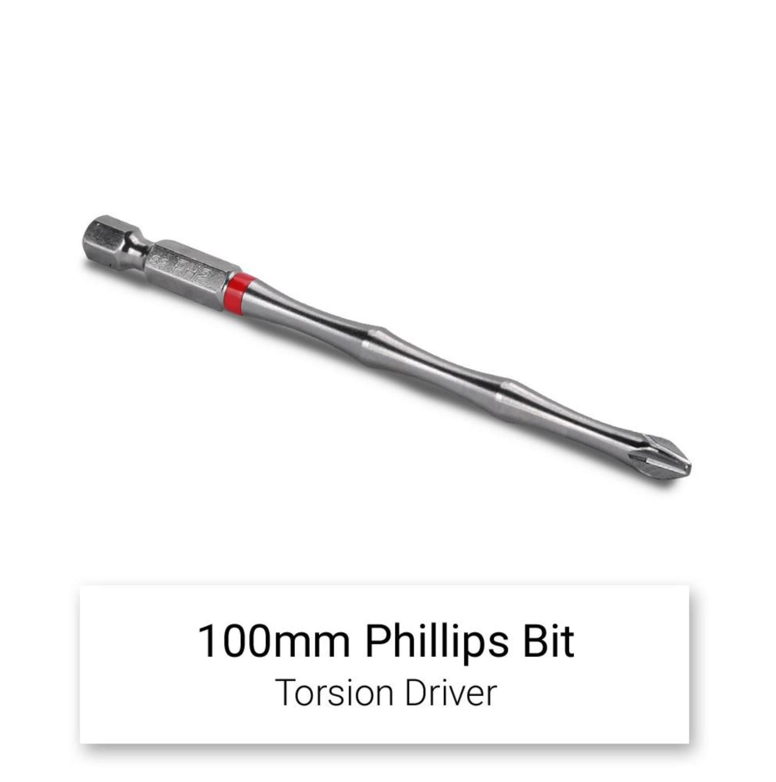 5pc 100mm magnetic Philips PH2 head screw driver bit S2 Grade Steel Ma