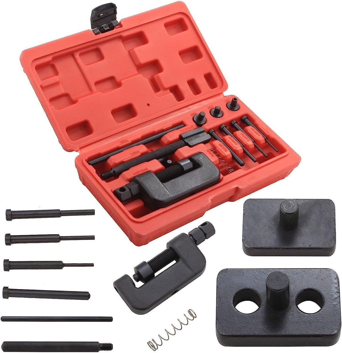 Force pro Motorcycle Chain breaker and Riveting Tool Set - Breaking and ...