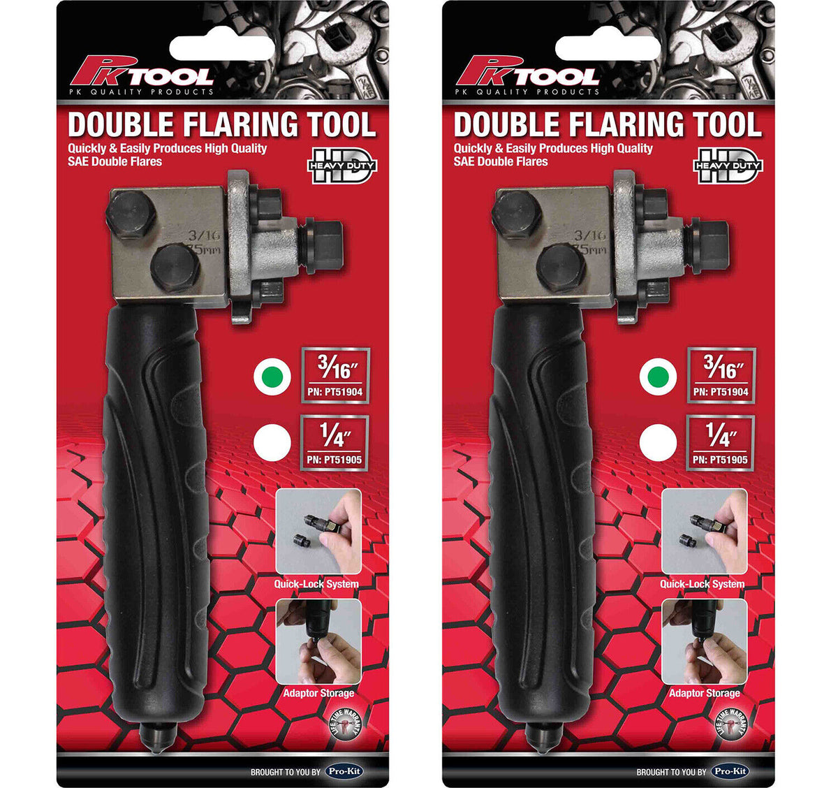 PK TOOLS 3/16&1/4" SAE Double Flare Flaring Tool Brake Line Pipe Bundy ...