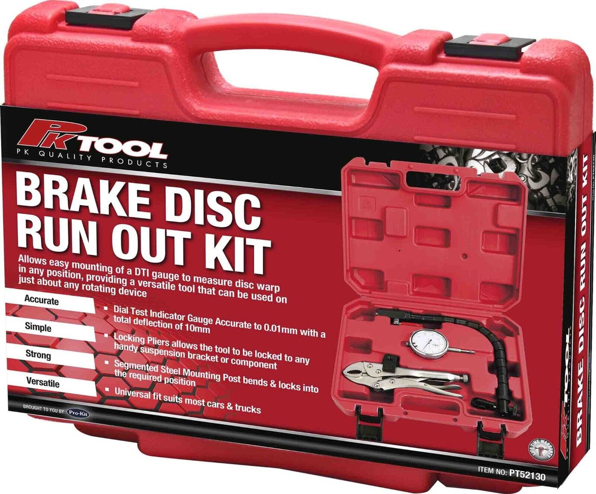 PRO Brake Disc Run Out Kit with DTI Gauge + Ball Joint Wear Tool And ...
