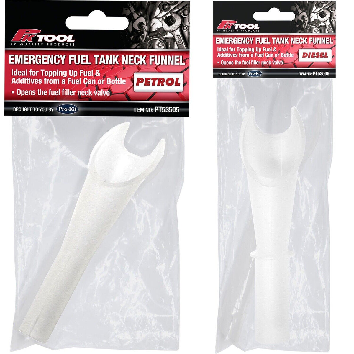 PETROL DIESEL Transit Emergency Fuel Filler Funnel Adaptor Spout ...