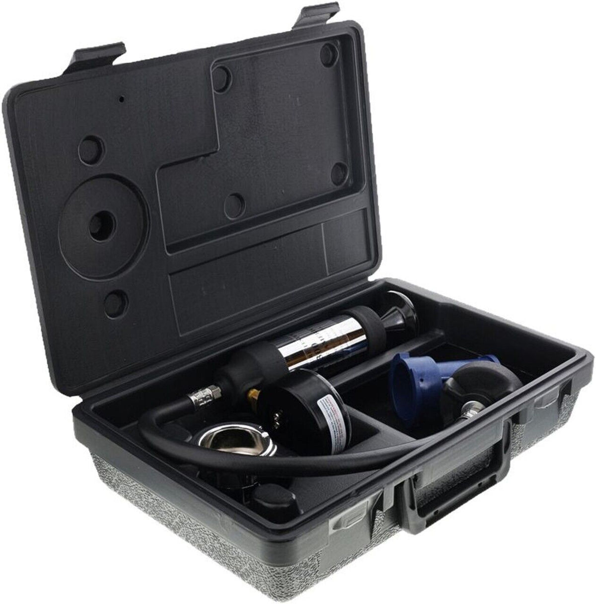 PRO 4pc Auto Cooling System Radiator Cap Pressure Tester Kit Pump Gauge ...