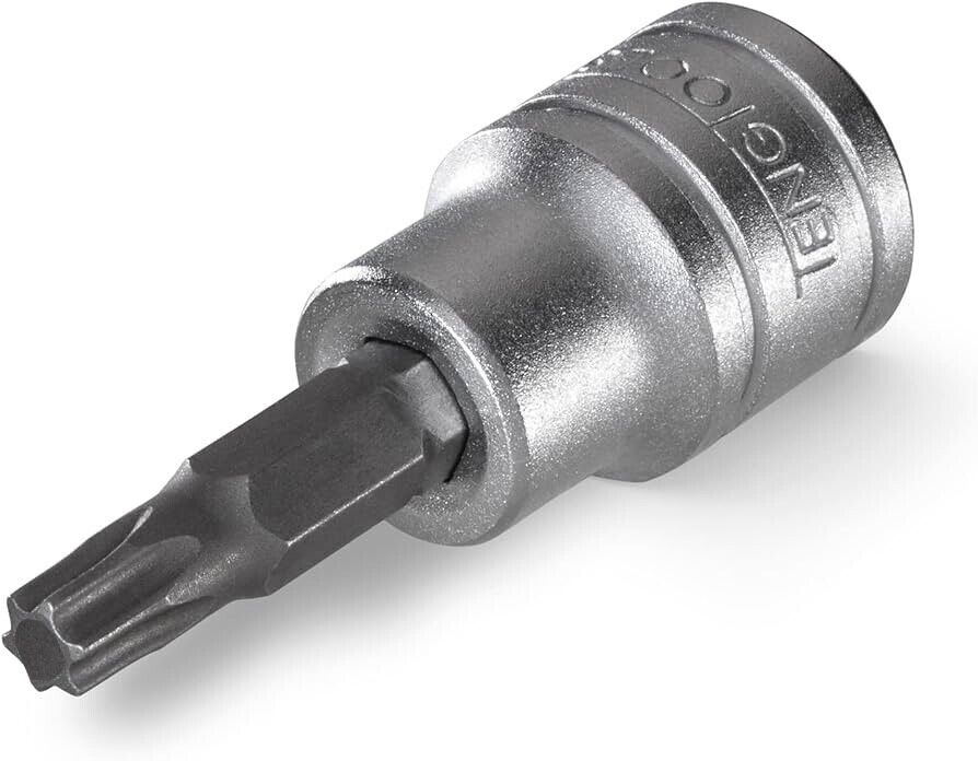T&E Tools T30 Torx-r Socket 3/8" Drive x 50mm Length Made in Taiwan ...