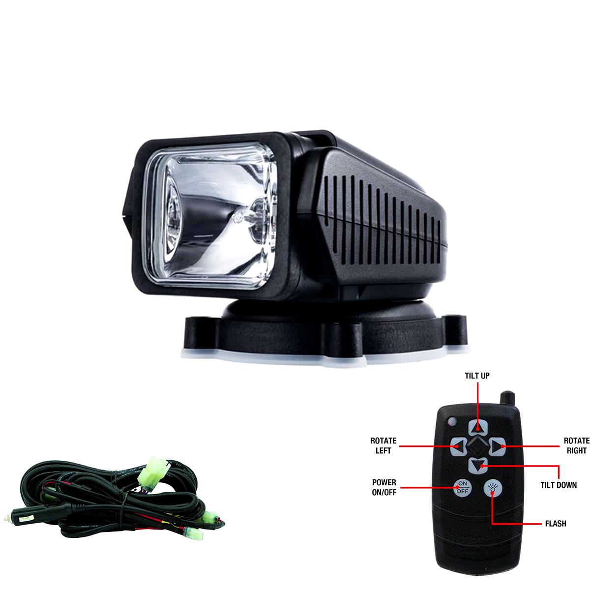 Motolite Rotating Spot Light With Remote Only H3-12V Lighting Strobe ...