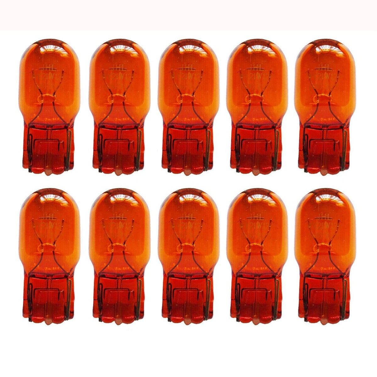 MOTOLITE 10PC T20 12V 21W 7440 Amber Wedge Yellow Indicator Globe ADR ...