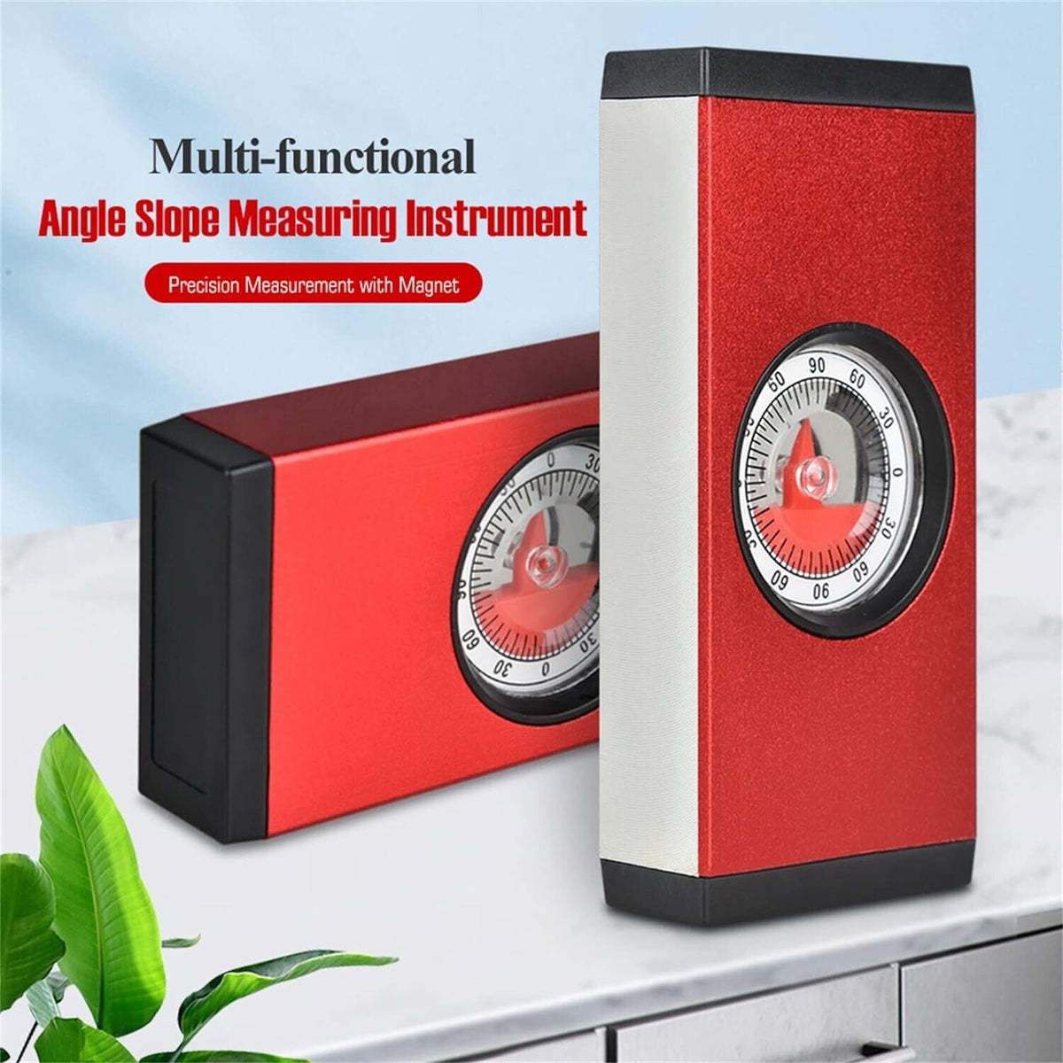 Magnetic Slope Inclinometer Angle Finder Protractor Tilt Level Meter ...