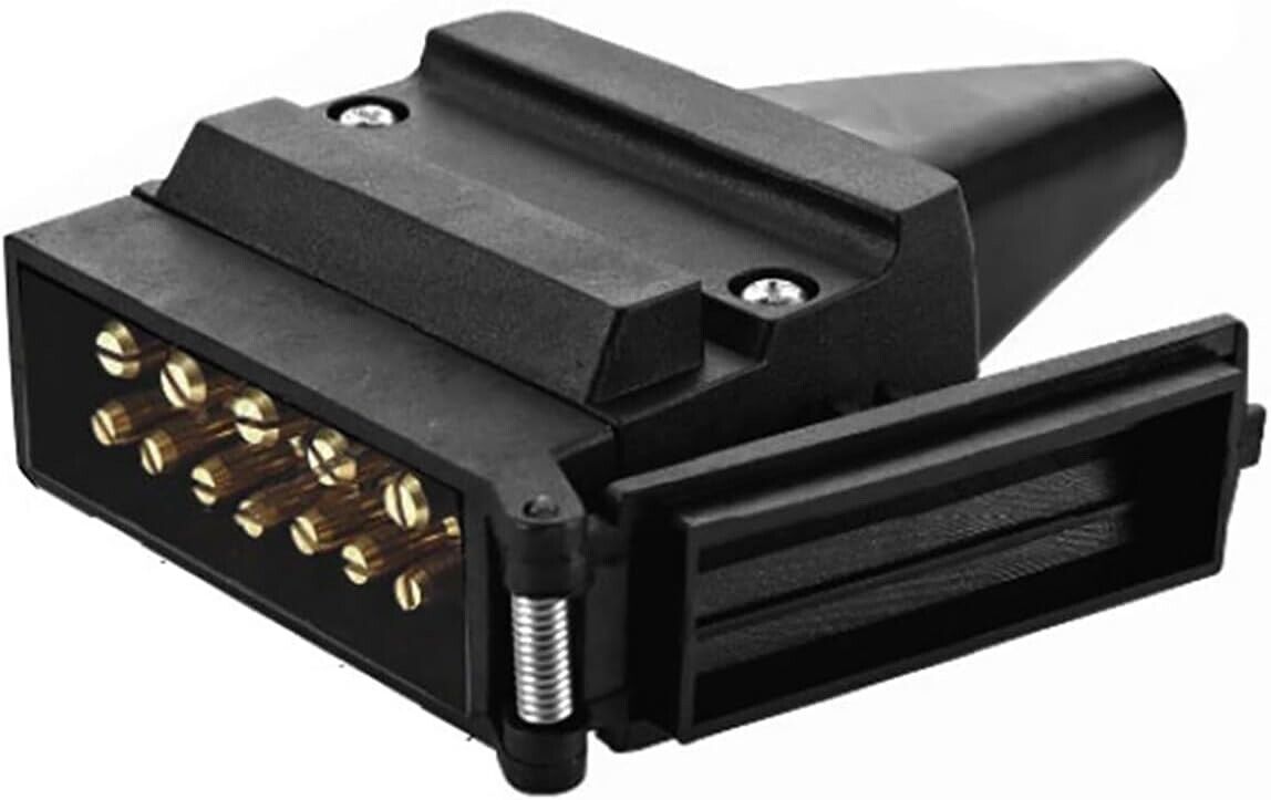 AUTOKING 12 Pin Flat Connector Plug Suitable For Trailer Caravan Boat ...